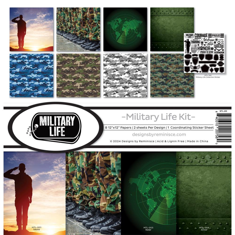 Military Life 12x12 Paper Pack – CraftFancy
