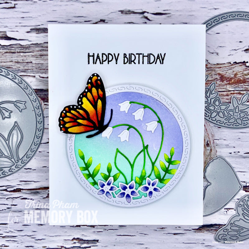 94232 Side Butterfly Circle craft die – CraftFancy