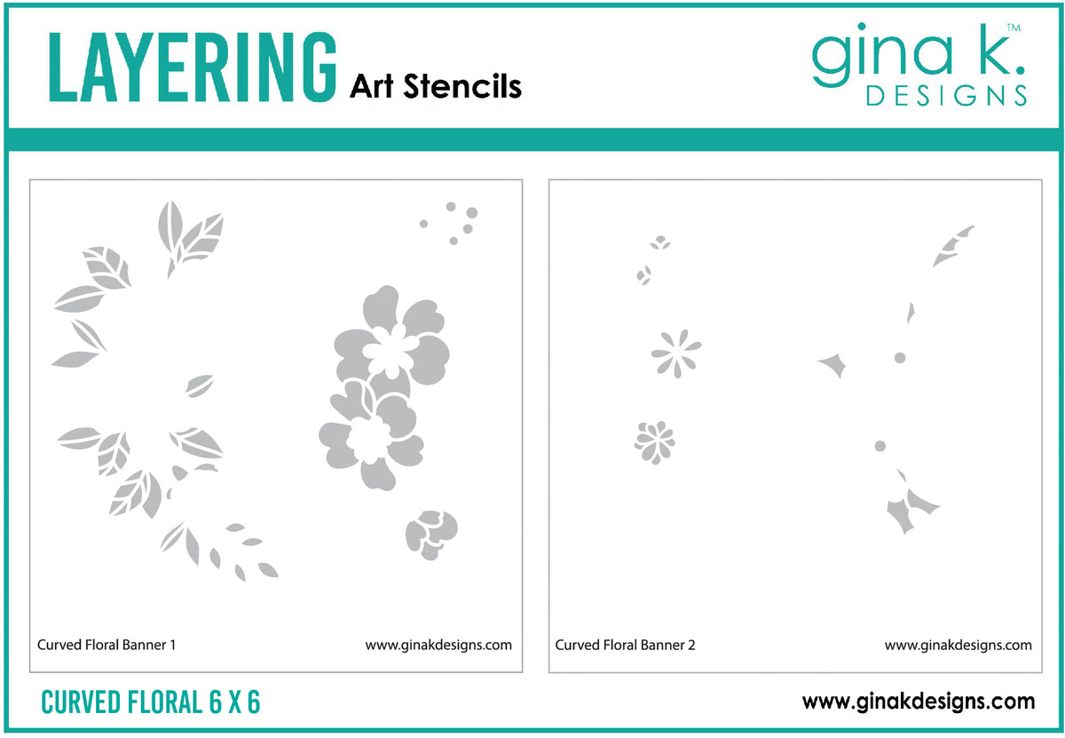 Curved Floral Banner Layering Stencil – CraftFancy
