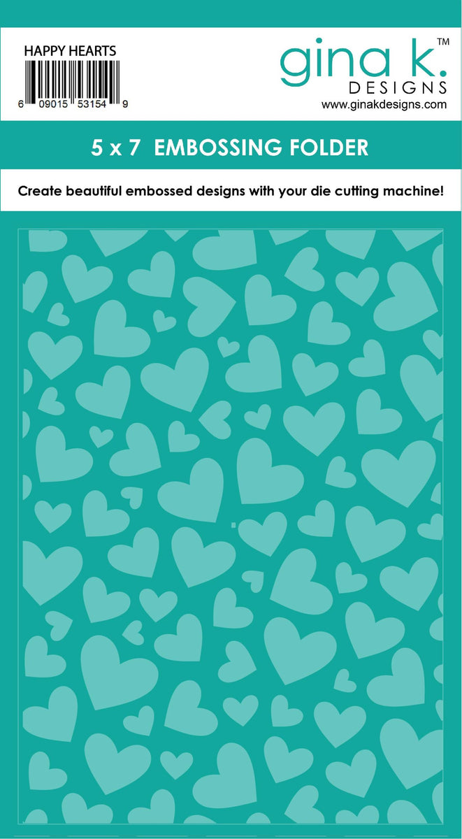 Happy Hearts 5 x 7" Embossing folder – CraftFancy