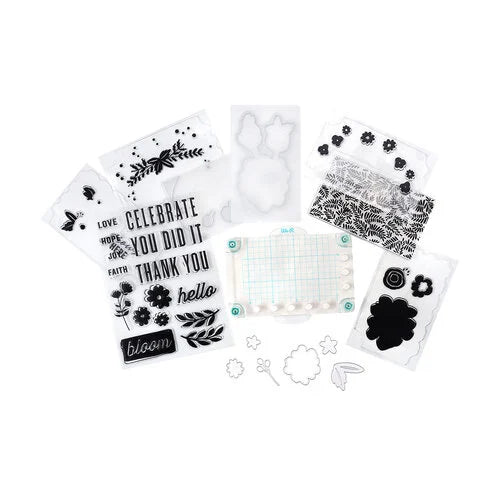 We R Memory Keepers® Mini Evolution™ Floral Stamp, Die & Emboss Kit ...