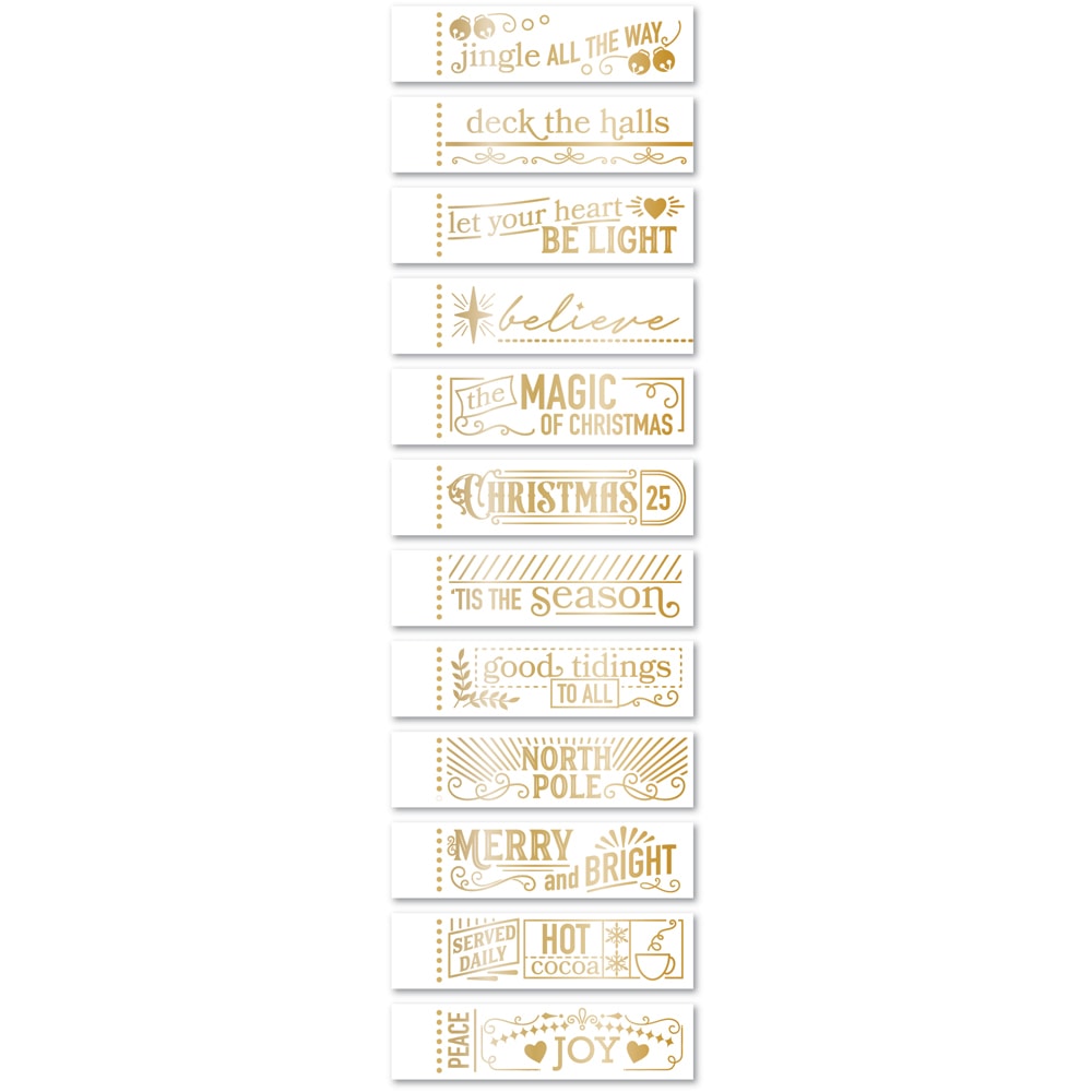 ST036 Christmas Magic Labels White Foil Tabs – CraftFancy