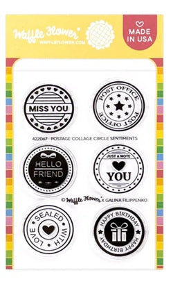 422067 Postage Collage Circle Sentiments – CraftFancy
