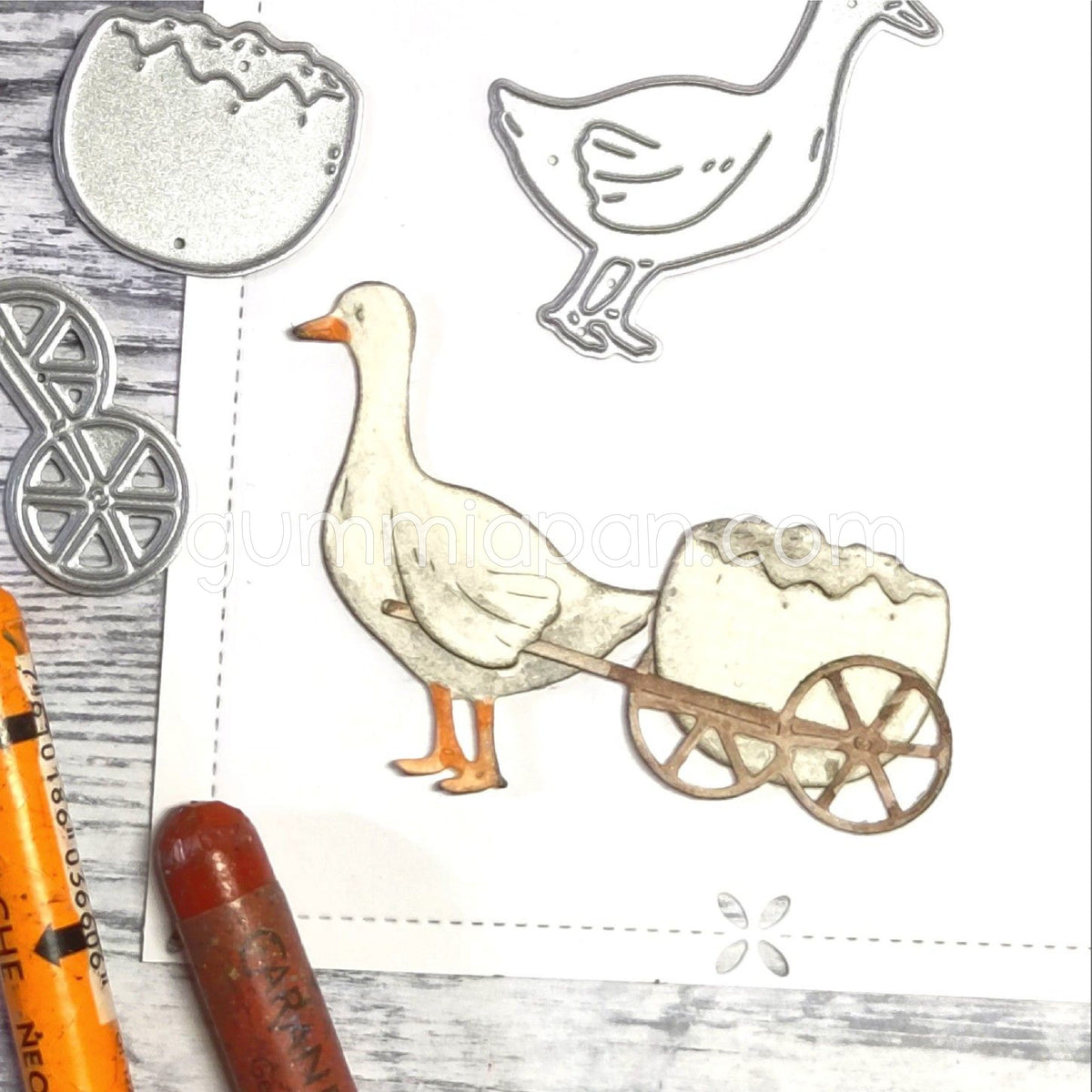 D240208 Goose with Cart – CraftFancy