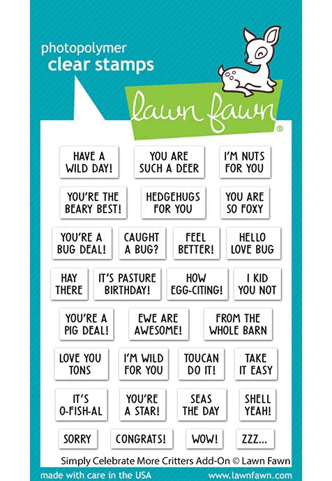 LF3166 Simply Celebrate More Critters Add-On Stamp Set – CraftFancy