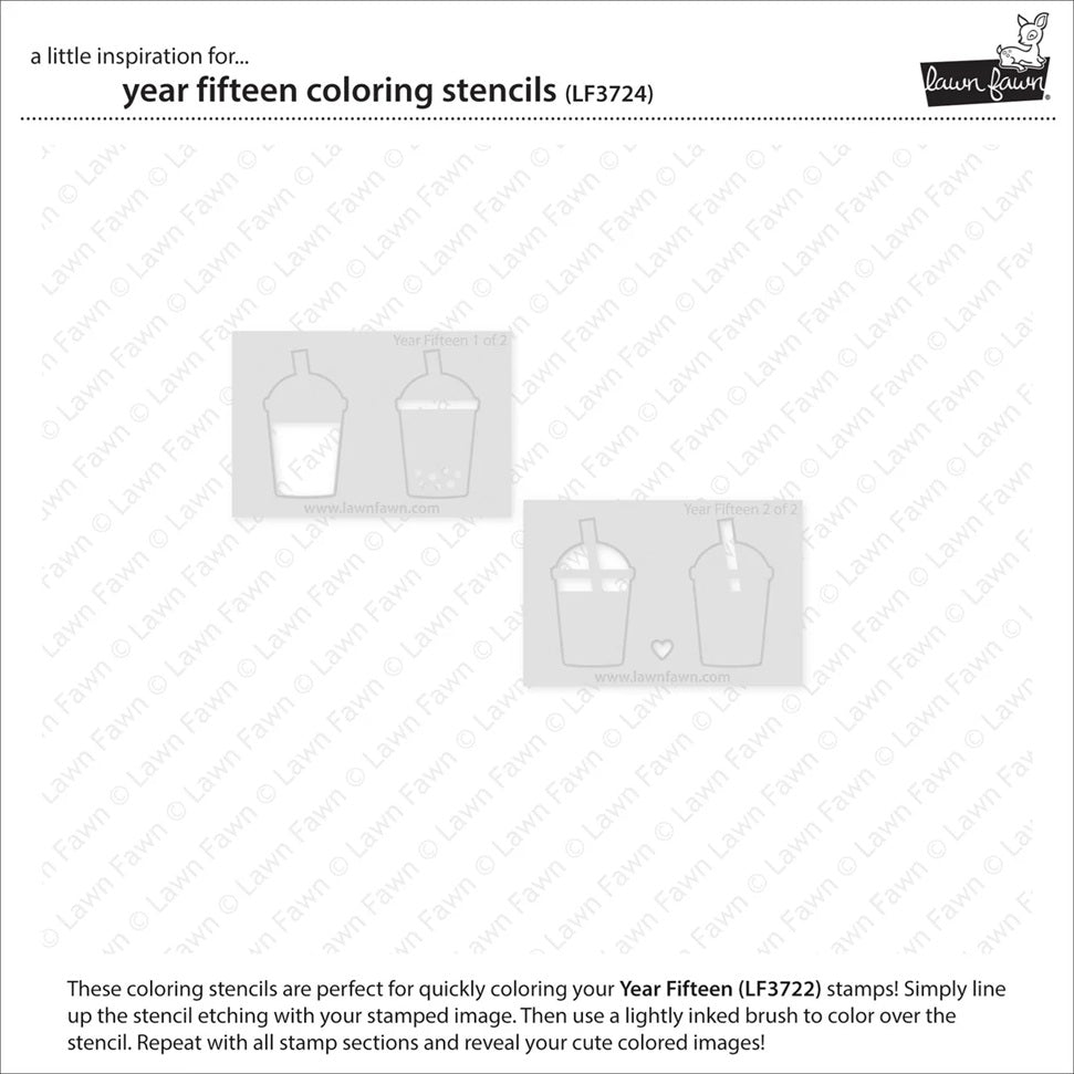 LF3724 Year Fifteen Coloring Stencils – CraftFancy